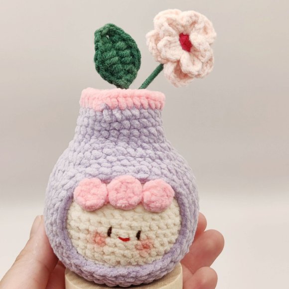 Handmade | Holiday | Handmade Amigurumi Crochet Vase With Removable ...